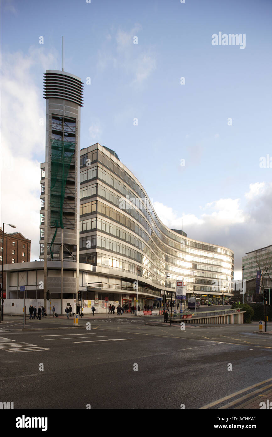 Manchester Piccadilly station approach and Gateway house Stock Photo ...