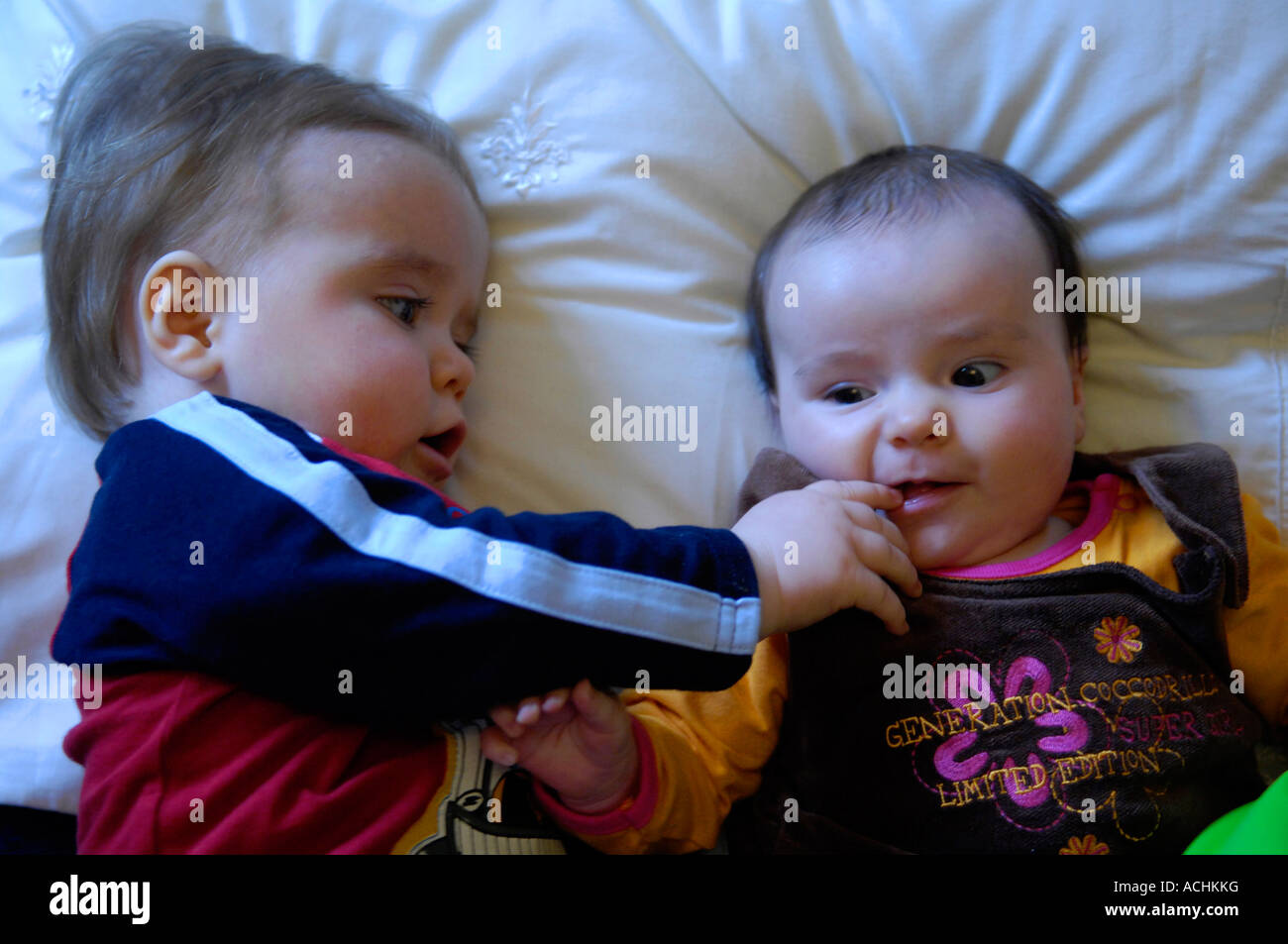 babies boy and girl Stock Photo - Alamy