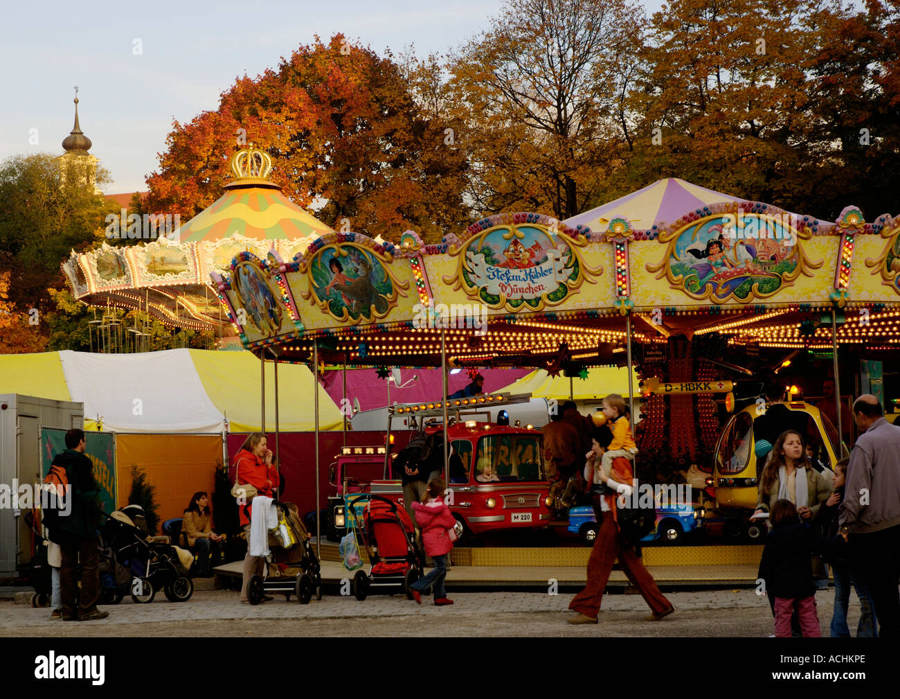 Roundabout kid kids fair hi-res stock photography and images - Alamy