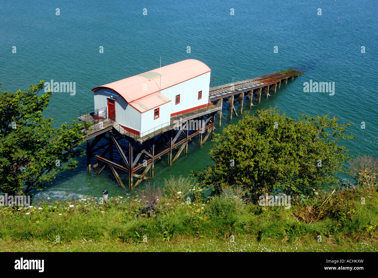 Tenby, old lifeboat station in Tenby, Pembrokeshire , Wales Stock Photo ...