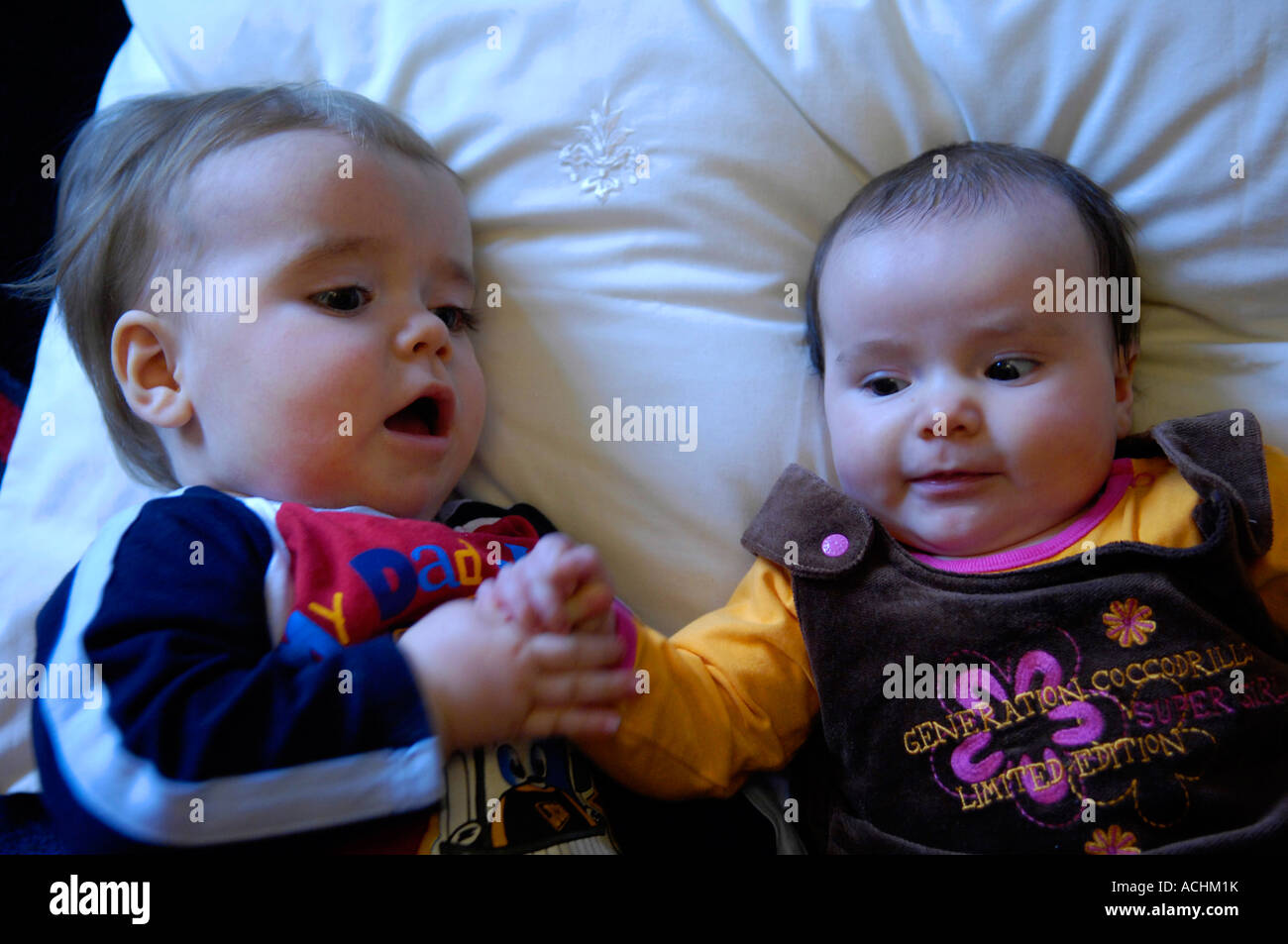 babies boy and girl Stock Photo - Alamy