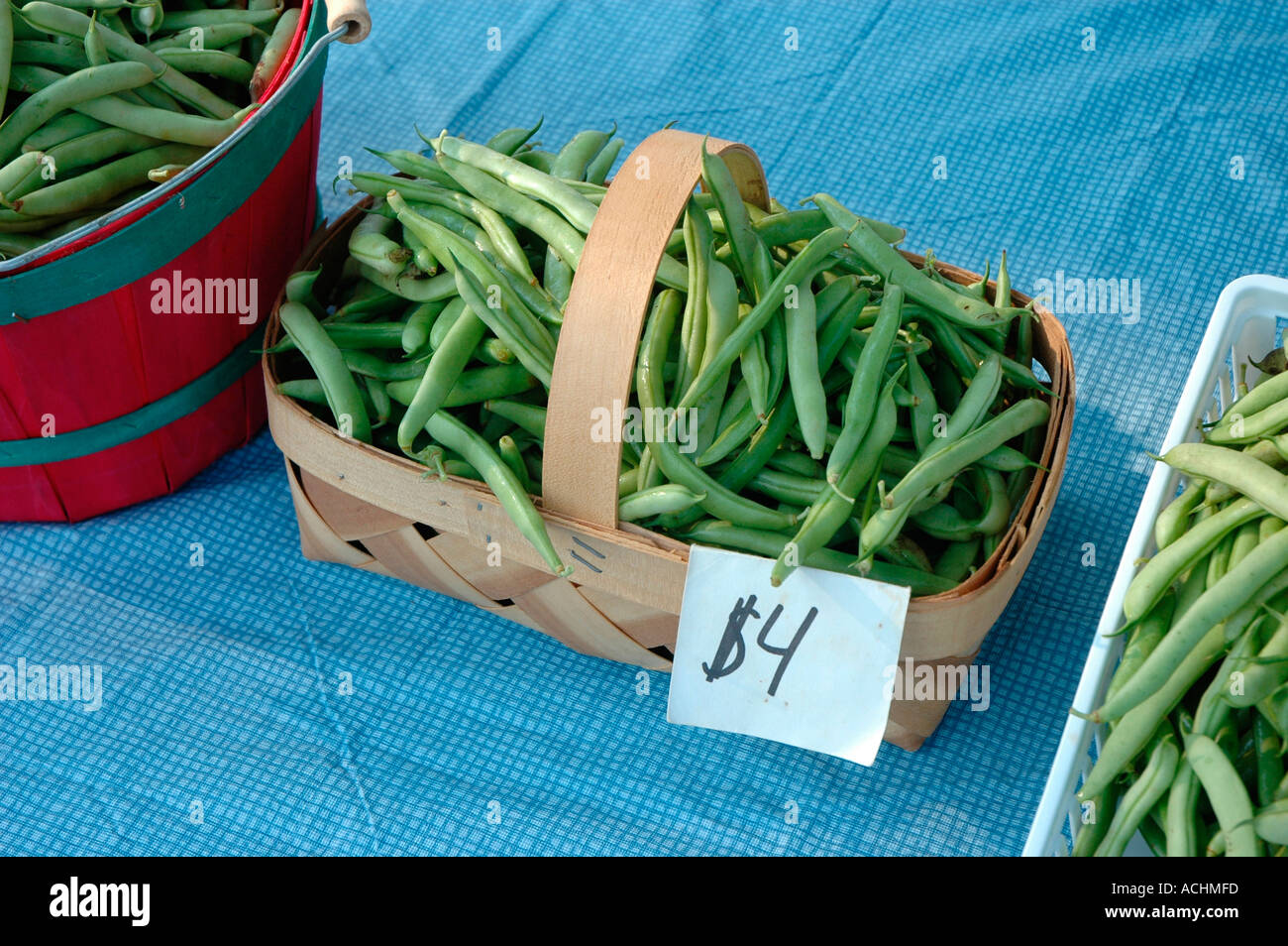 String beans at farmers market of master gardeners for sale on day of ...