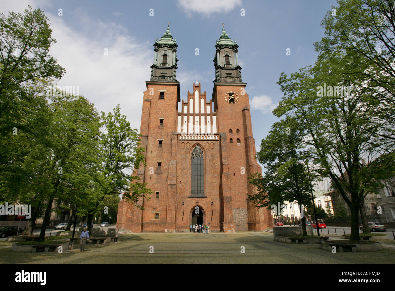 Monumental cathedral on Cathedral Island (Ostrow Tumski) in Poznan ...