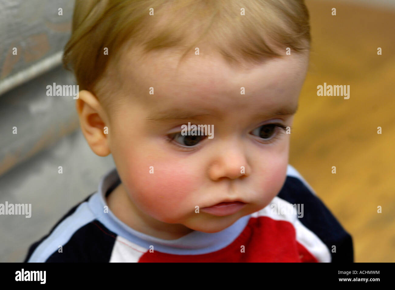 baby one year toddler caucasian boy male eyes detail horizontal face ...