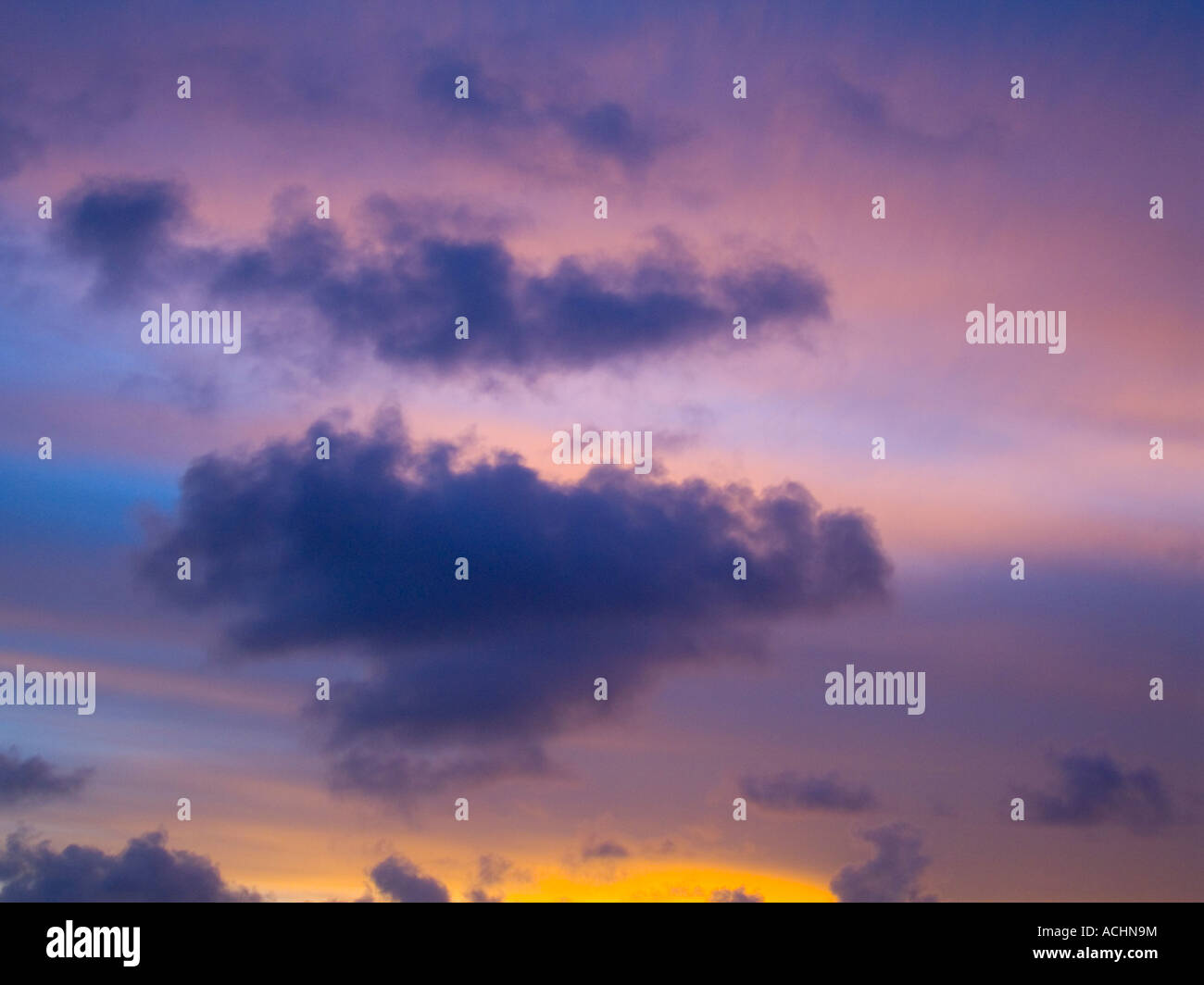 Cloud formation at sunset on the island of Mauritius Stock Photo - Alamy
