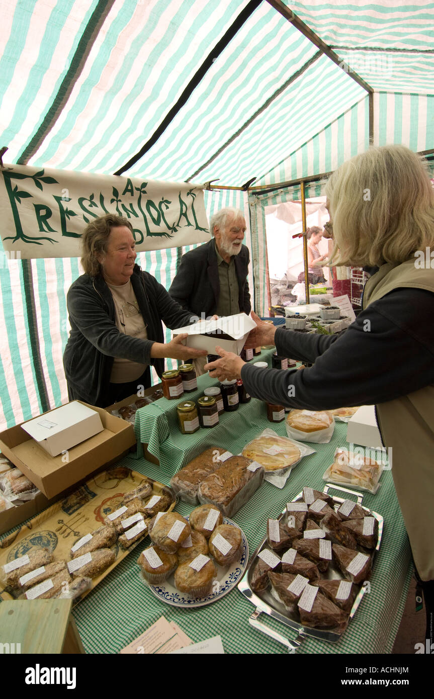 Wednesday Street Market Machynlleth Powys Mid wales July 2007 - stall ...