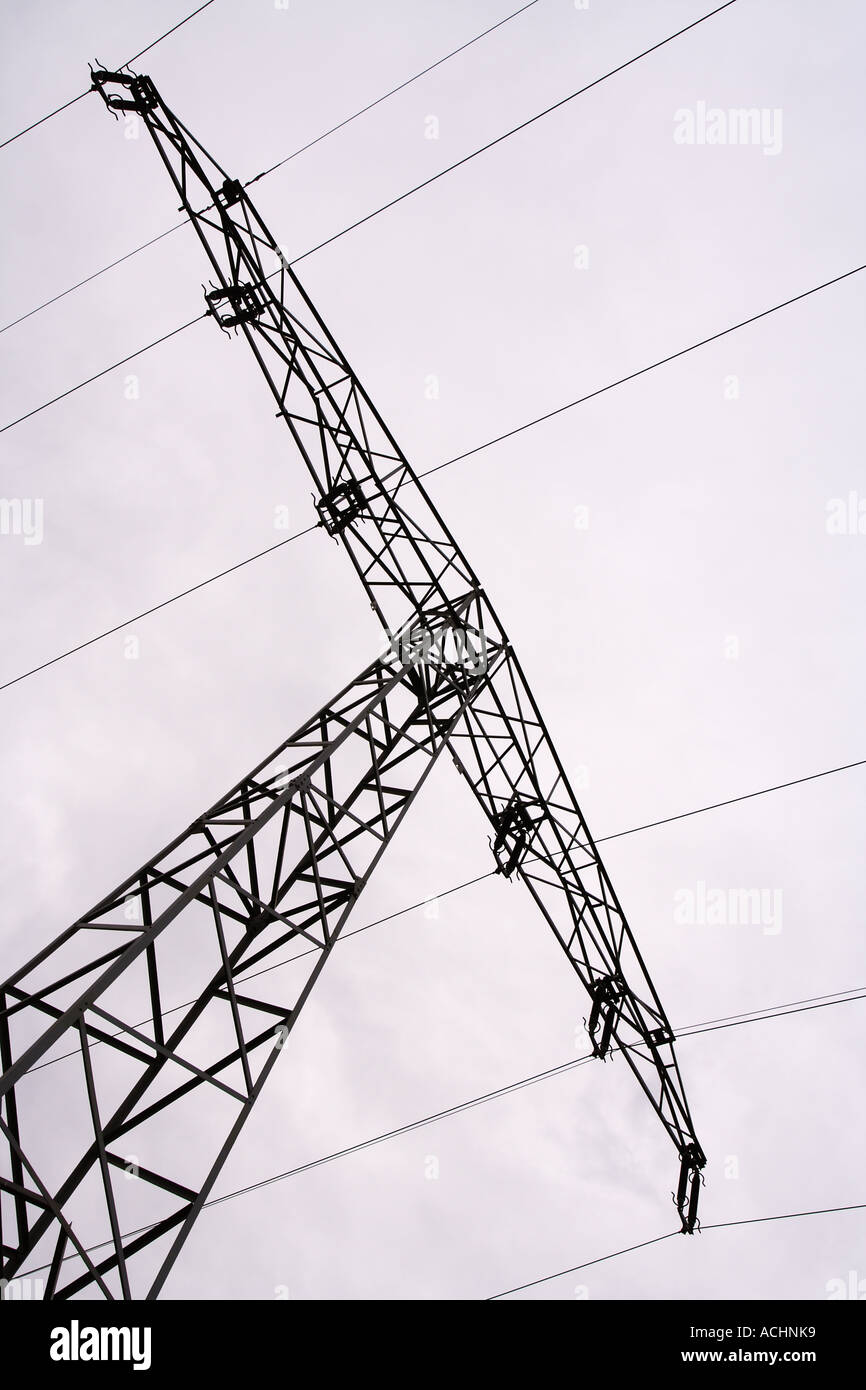 Power pole power lines hi-res stock photography and images - Alamy