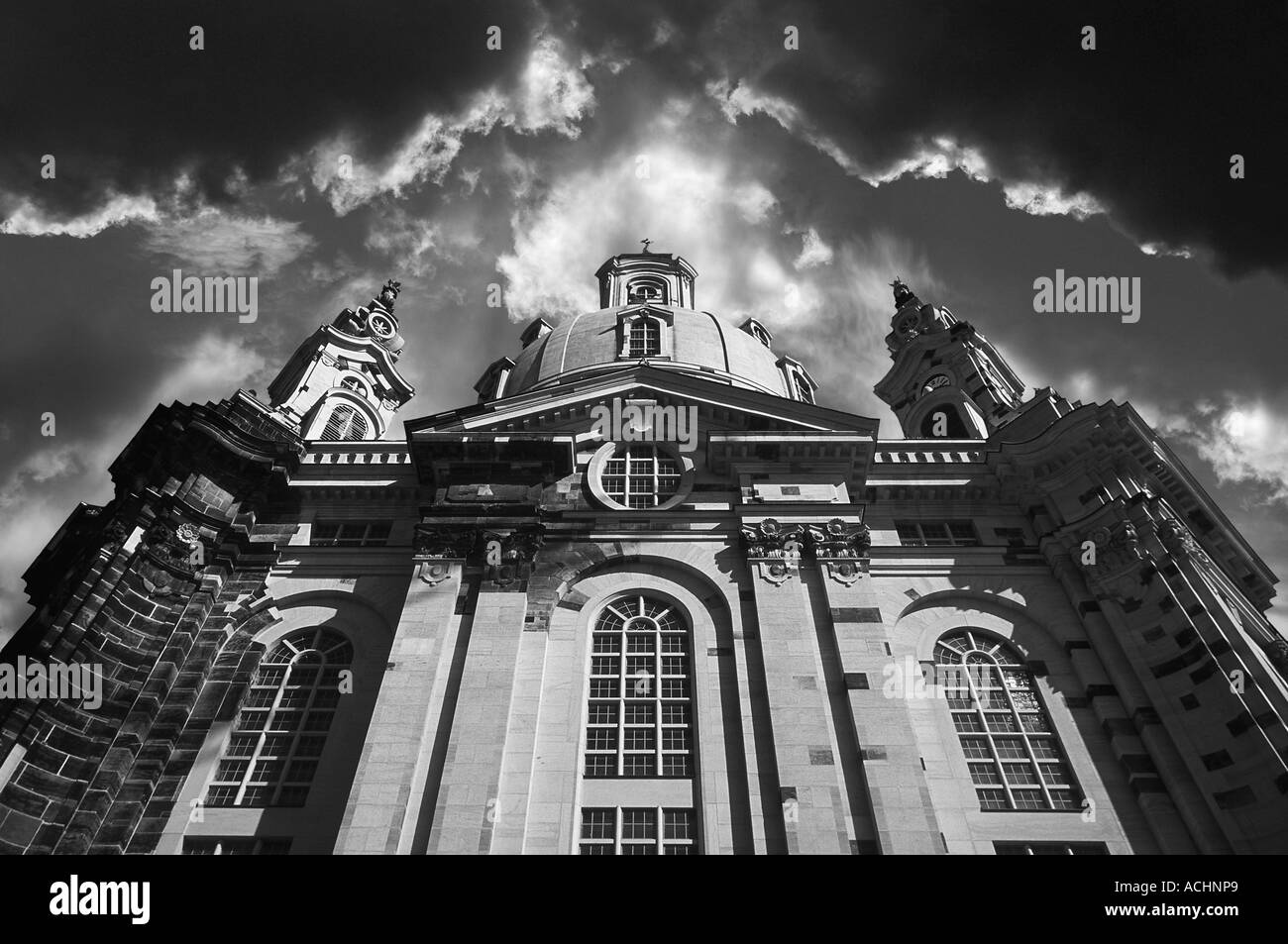 View of cathedral of our lady Black and White Stock Photos & Images - Alamy