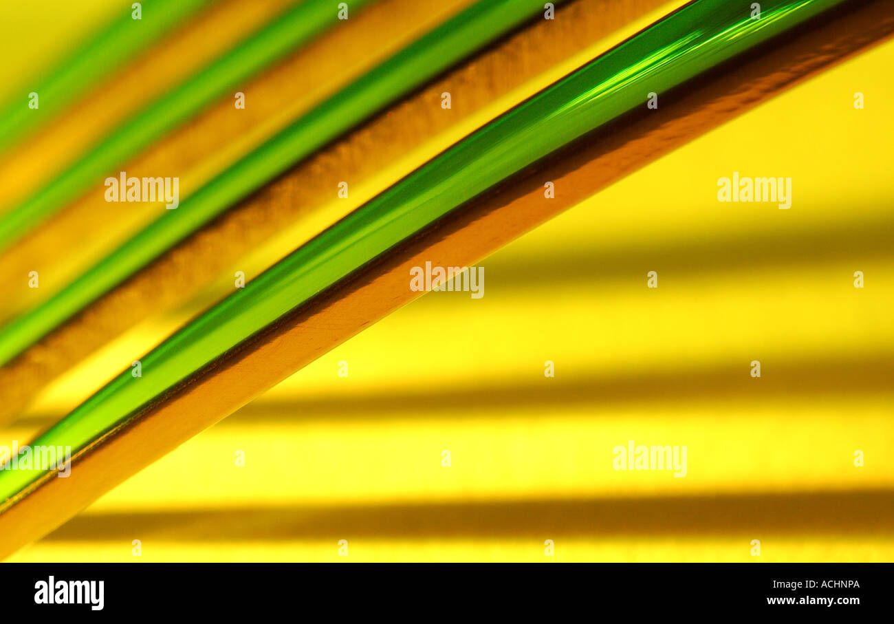 Makro of a fork in yellow Stock Photo - Alamy