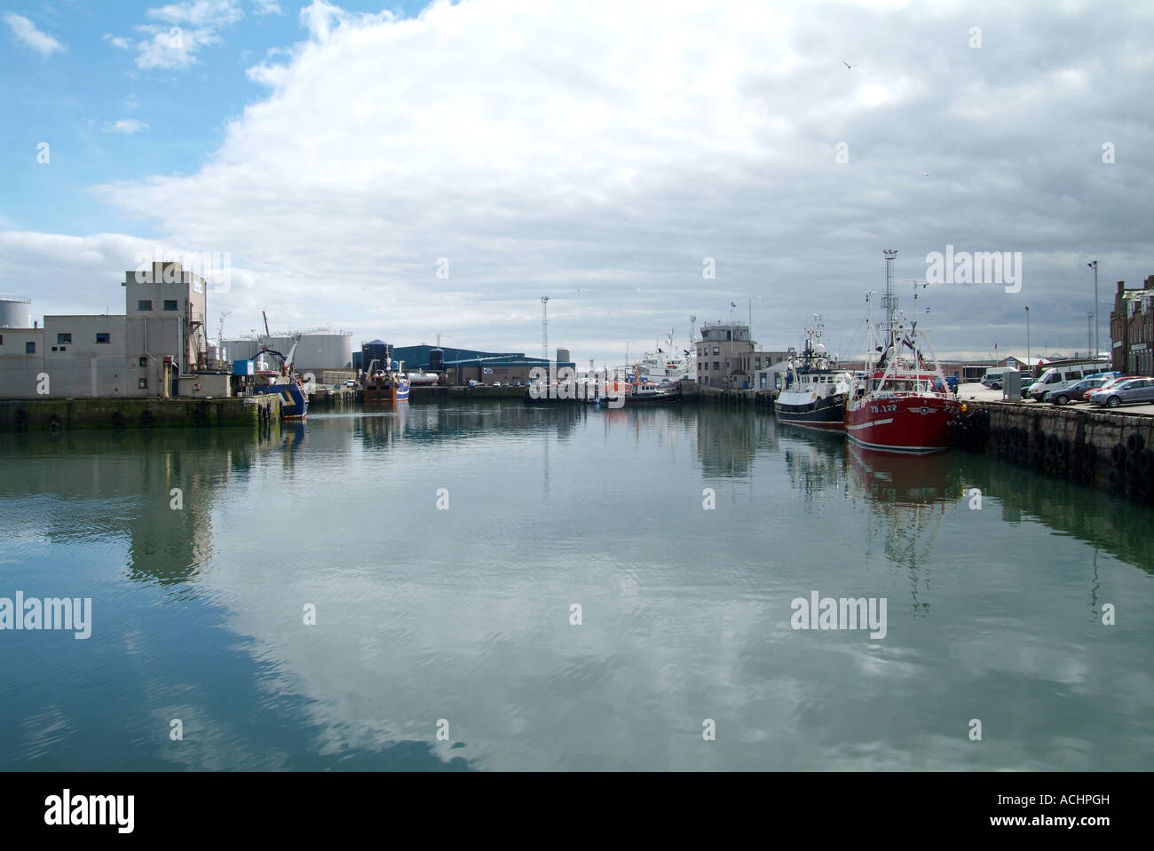 Peterhead Harbour, Peterhead, North East Scotland. Star of TV Amity II ...