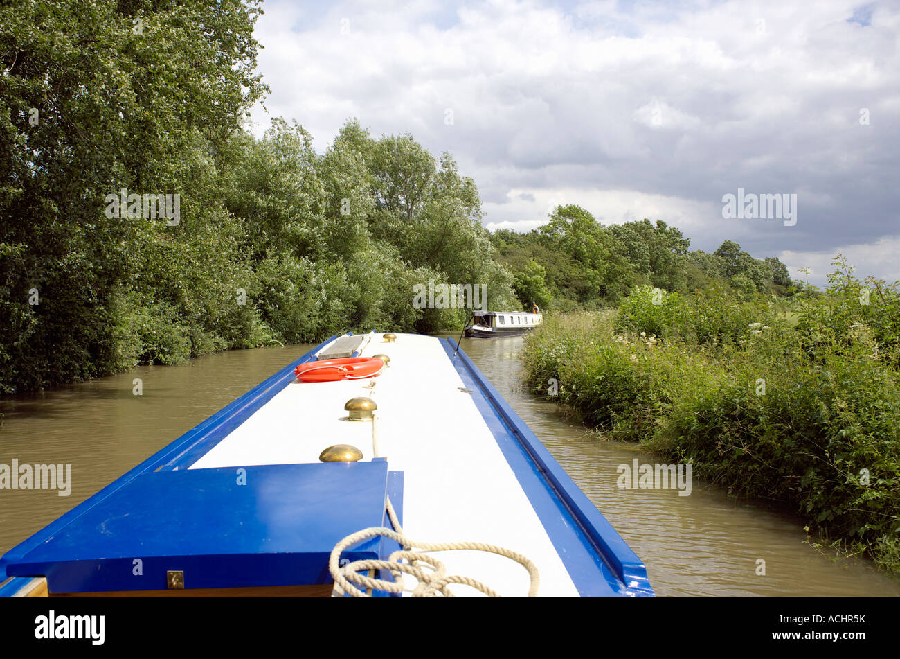 Narrowboats on the North Oxford Canal near Ansty Warwickshire Stock ...