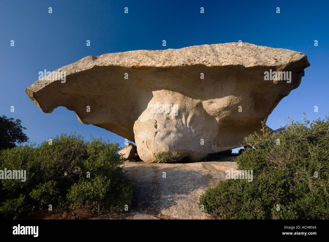 Mushroom-shaped rock in Arzachena, Sardinia, Italy Stock Photo - Alamy