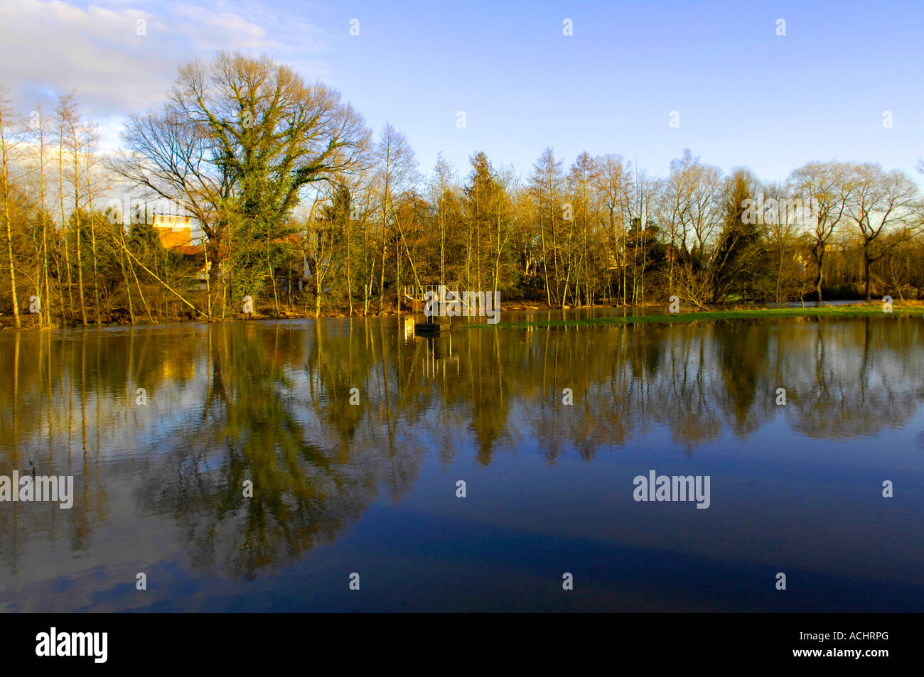 flood flooded field germany german nordrhein westfalen deustch ...