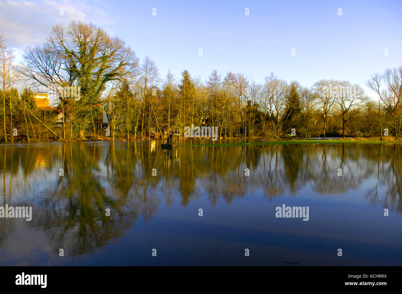 flood flooded field germany german nordrhein westfalen deustch ...