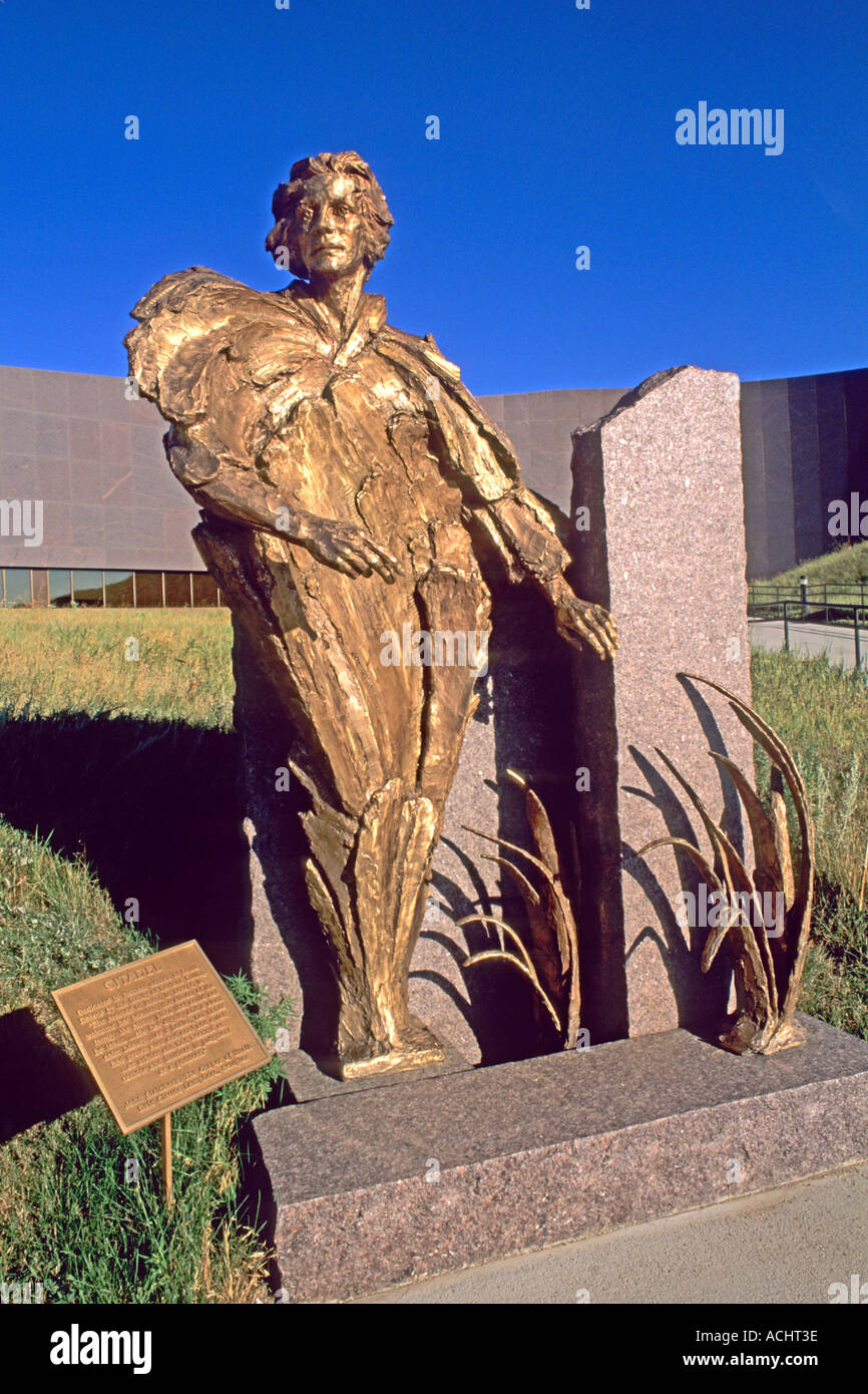Citadel statue at Cultural Heritage Center in the capitol of Pierre ...