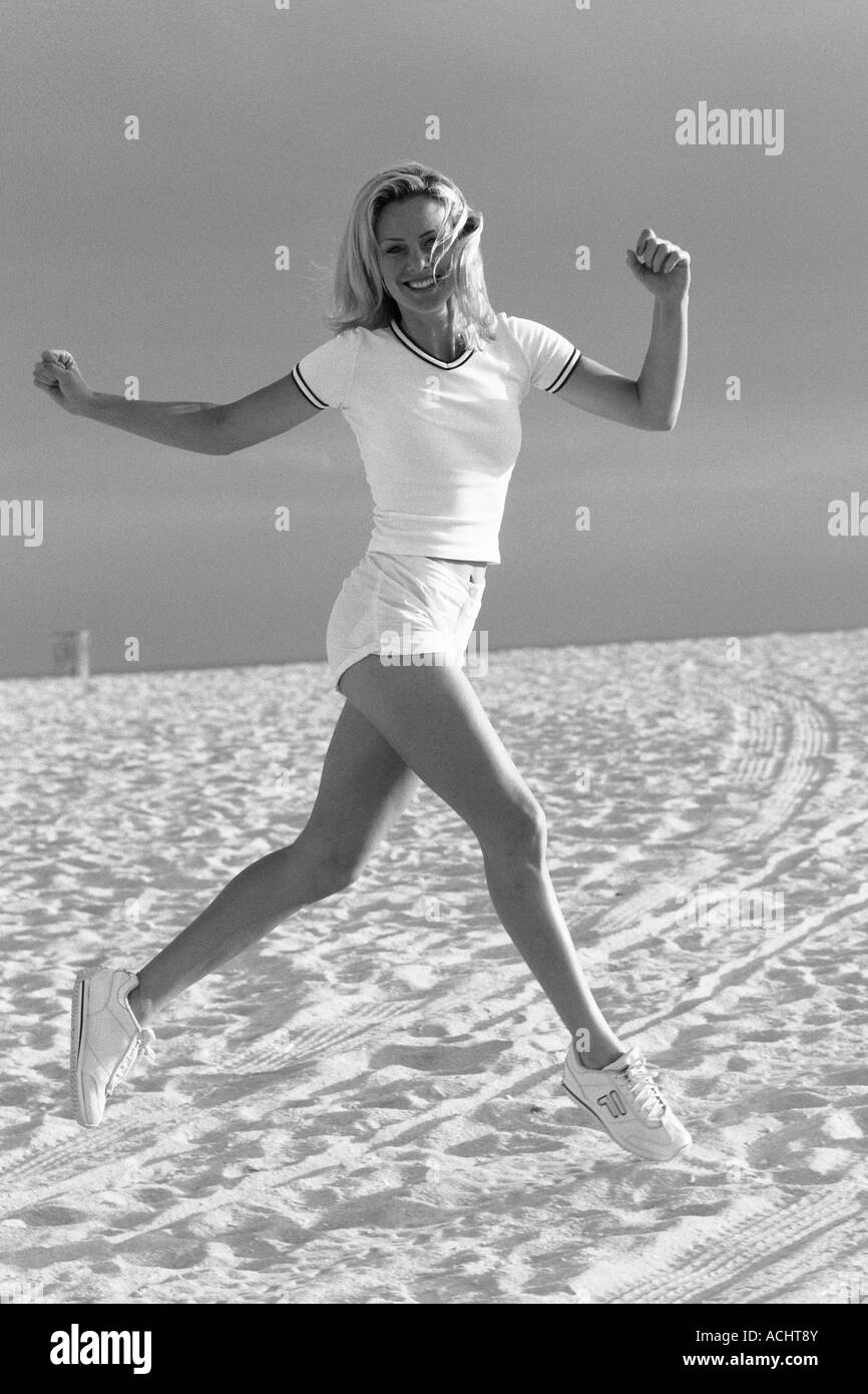 Woman in spring clothes Black and White Stock Photos & Images - Alamy