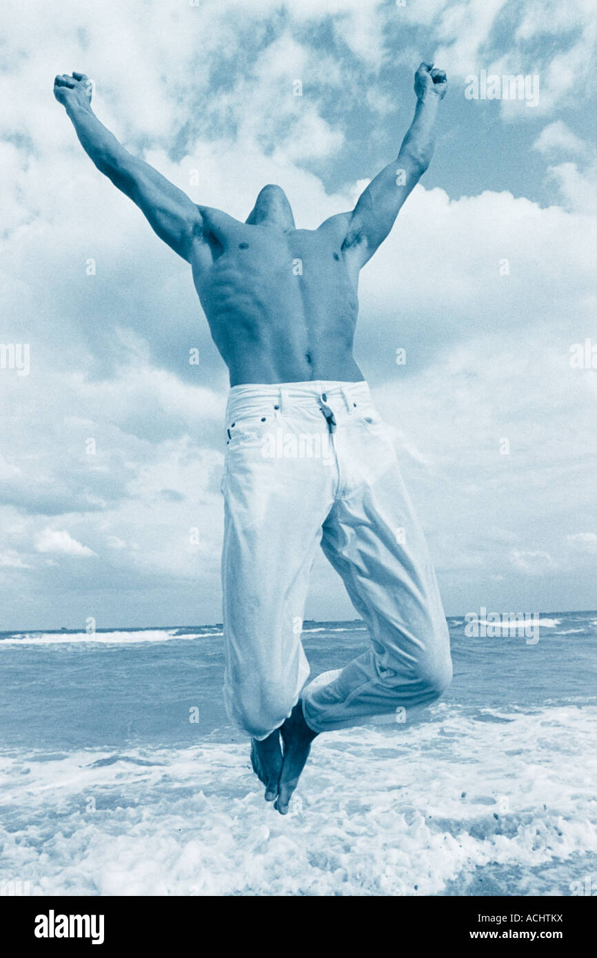 Jumping black and white hi-res stock photography and images - Alamy