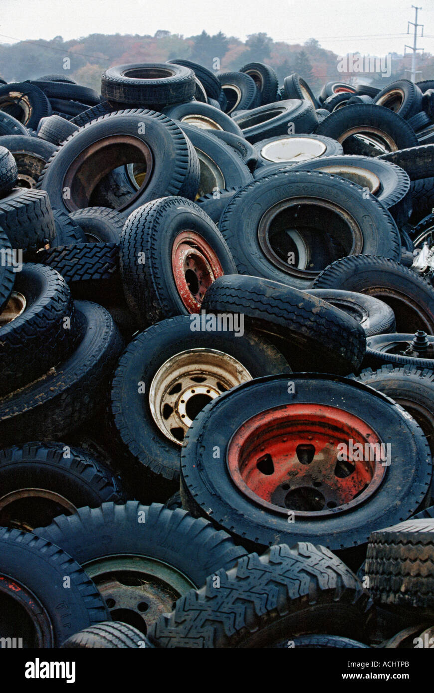 Tire dump in Connecticut USA Stock Photo - Alamy