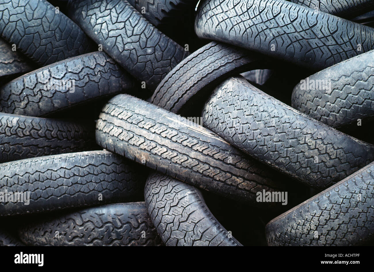 Stacks of tires in a tire dump in Connecticut USA Stock Photo - Alamy