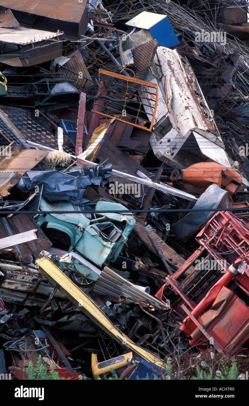 Garbage including large machines in a landfill Stock Photo - Alamy