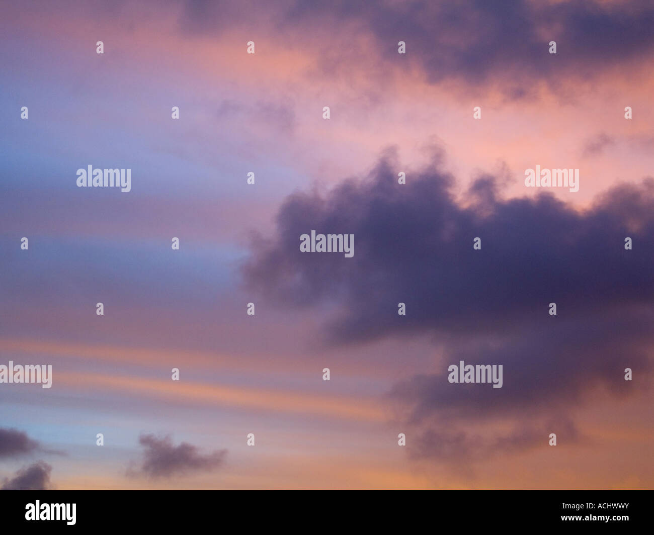 Cloud formation at sunset on the island of Mauritius Stock Photo - Alamy