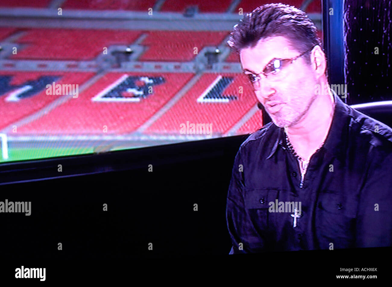 george michael screen grab tv telly television singer performing artist ...