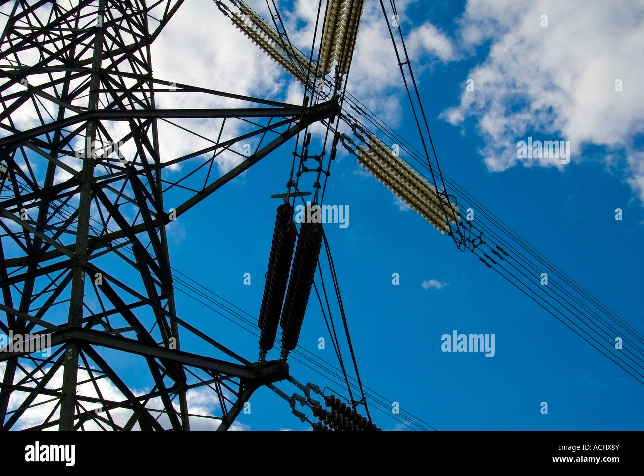 Electric Power Transmission Lines Stock Photo - Alamy