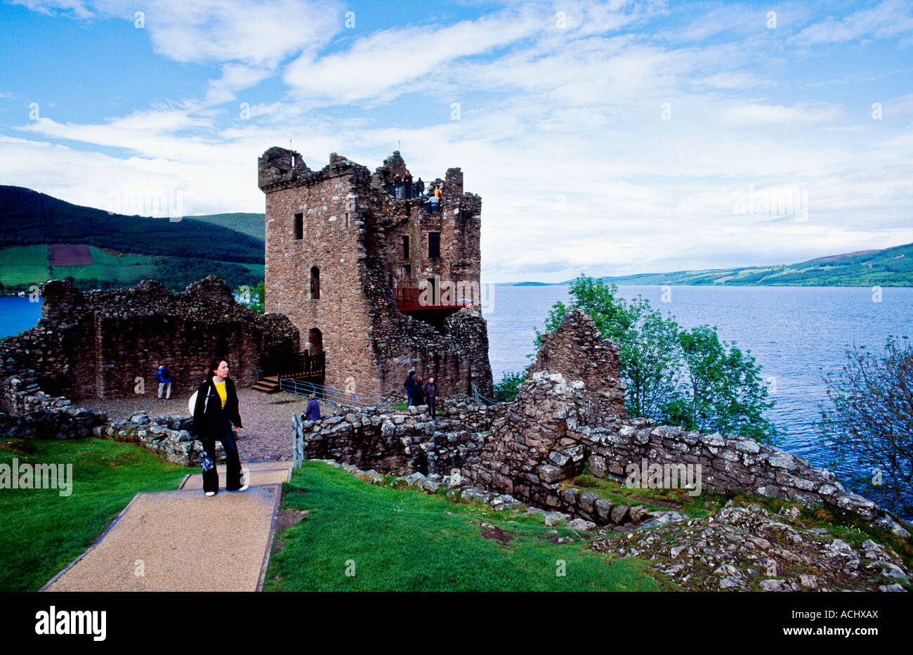 Urquhart Castle at lake Loch Ness Scotland Stock Photo - Alamy