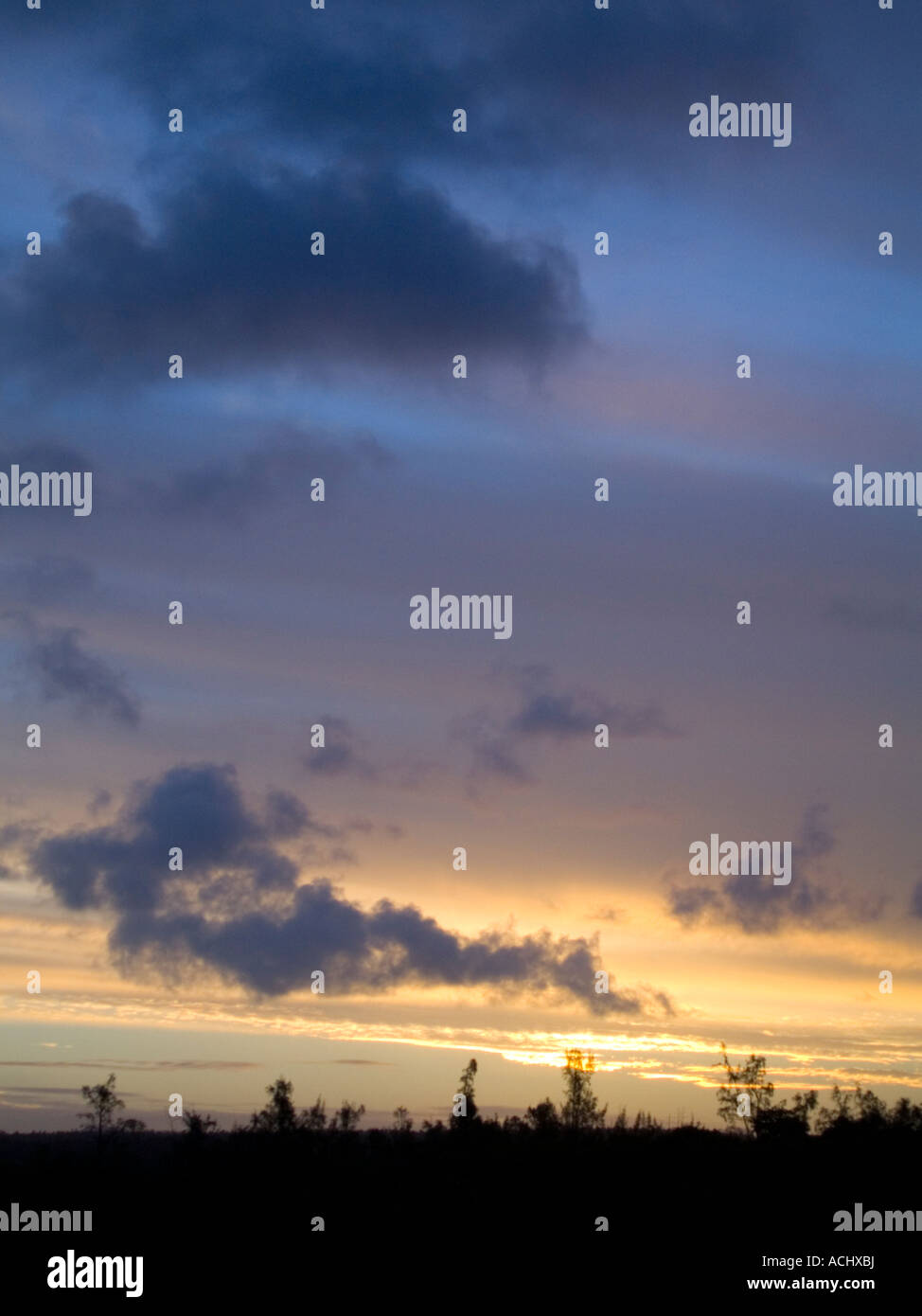 Cloud formation at sunset on the island of Mauritius Stock Photo - Alamy