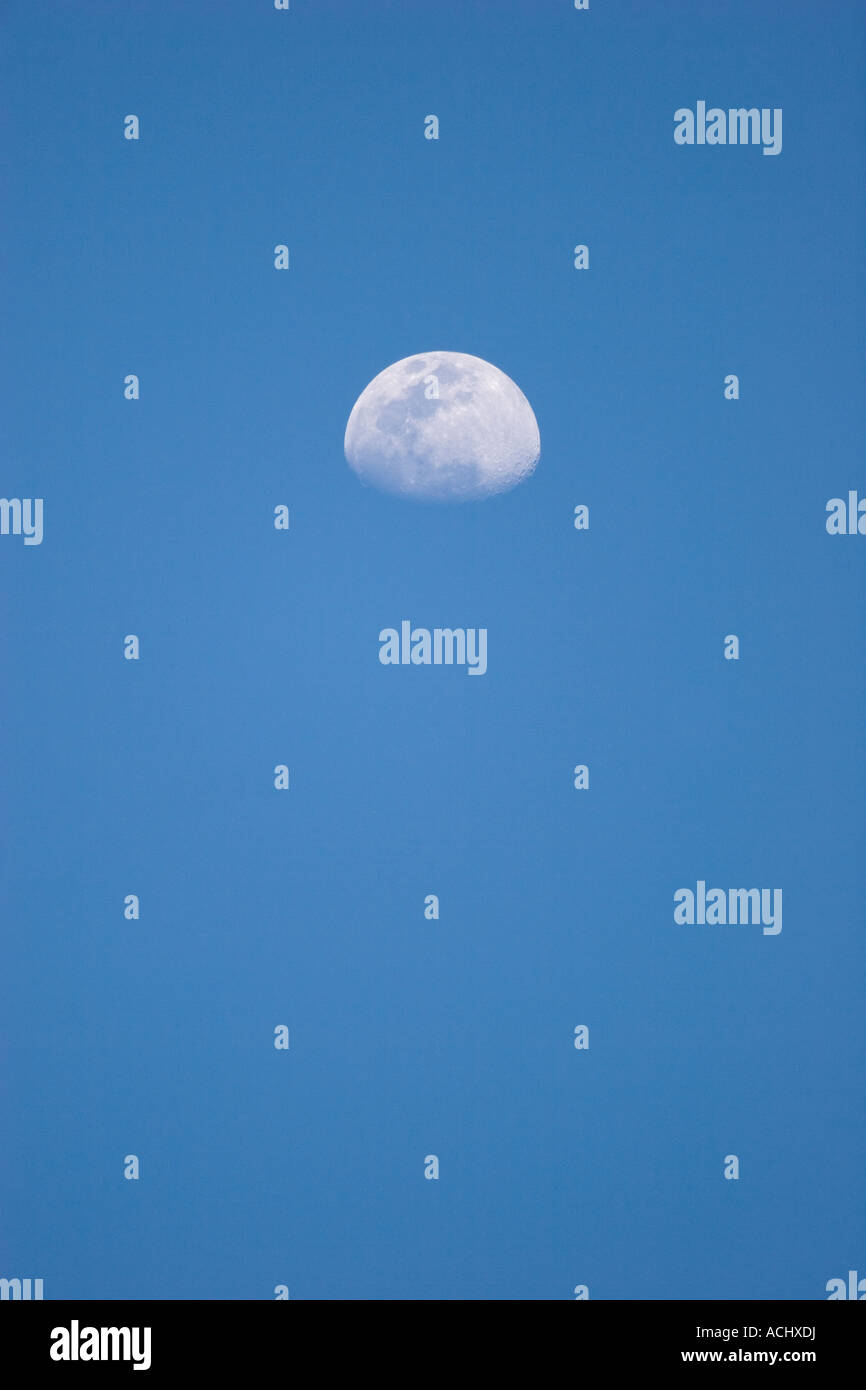 Moon in the evening sky from Houston Texas Stock Photo - Alamy