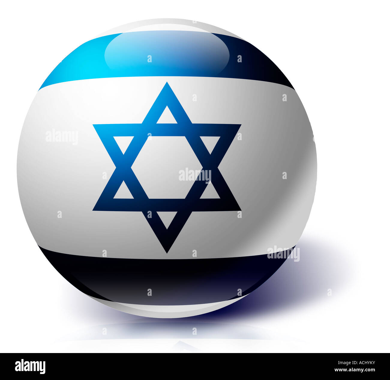 Israel flag as a glass ball Stock Photo - Alamy