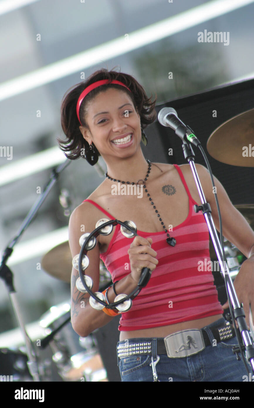 Steffanie Christi'an during a show with Jocaine Stock Photo - Alamy