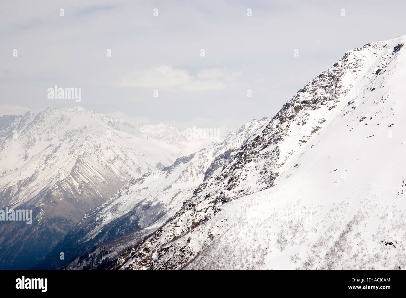 Scene from the Caucasus mountains in South Western Russia Stock Photo ...
