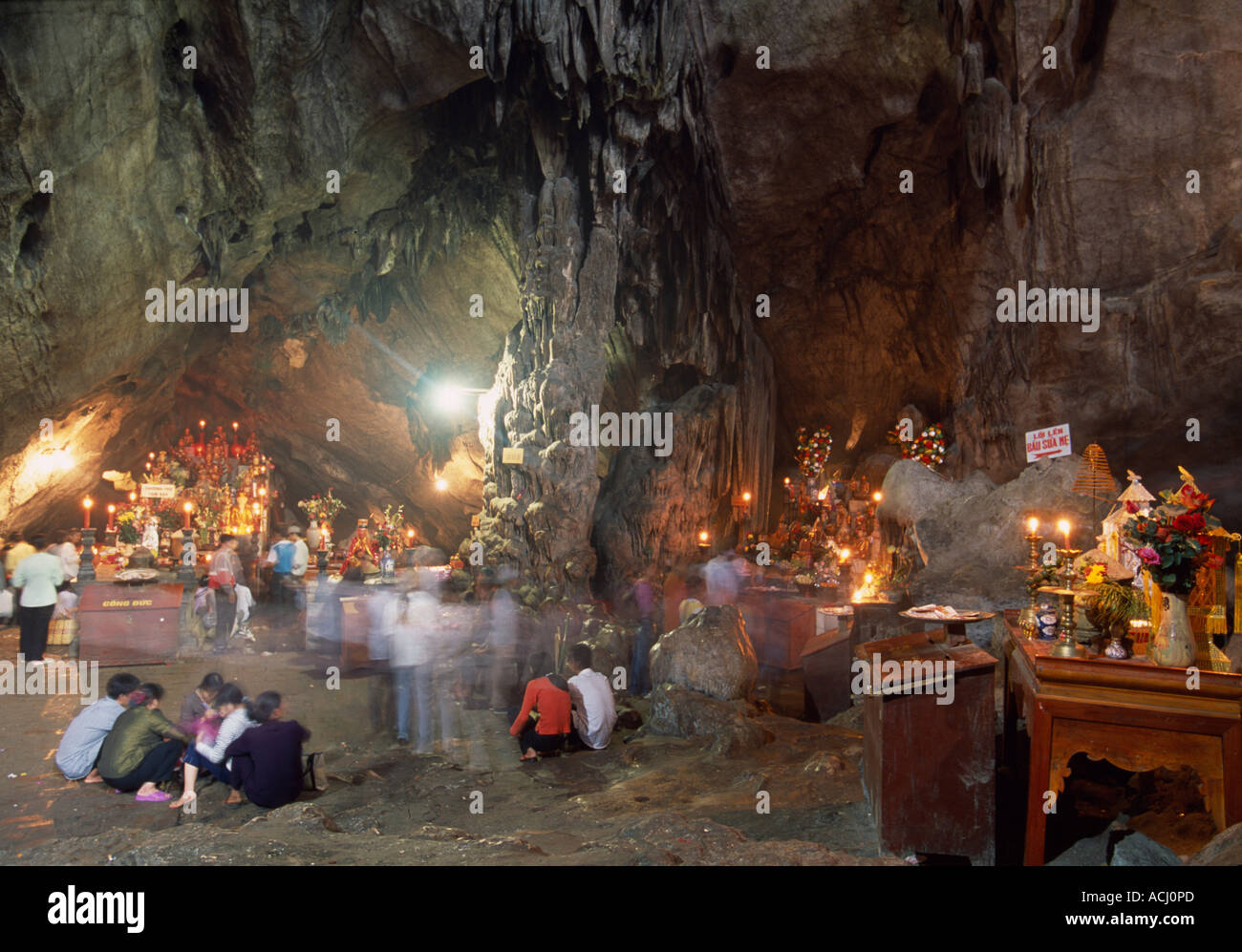 Asia Vietnam Entrance to Perfume Pagoda Chua Huong is built into ...