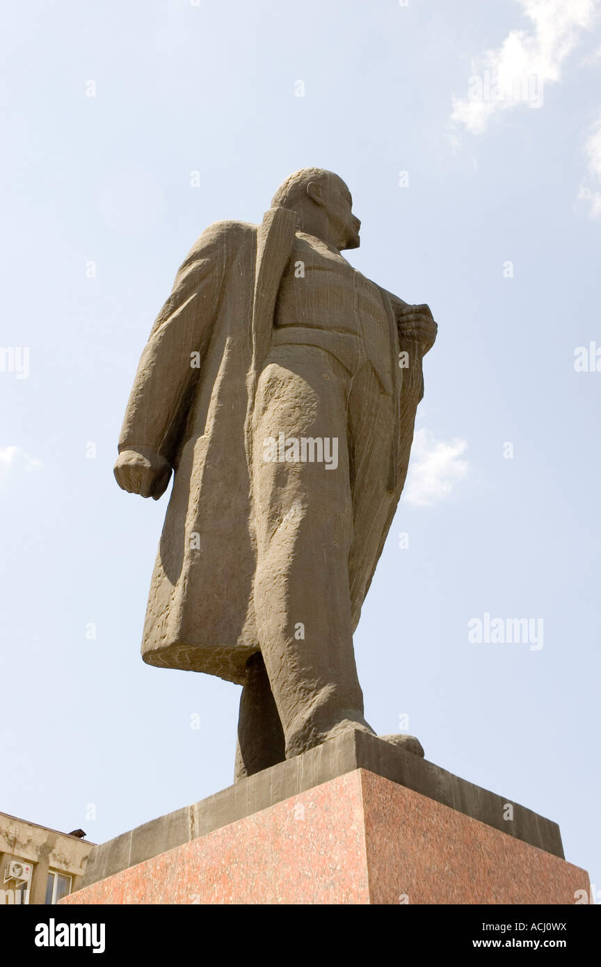 Lenin statue in the main square of the North Caucasus city of ...