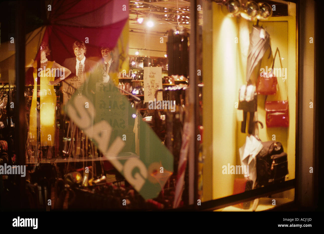 Europe Norway Shop window in downtown Bergen on summer evening Stock ...