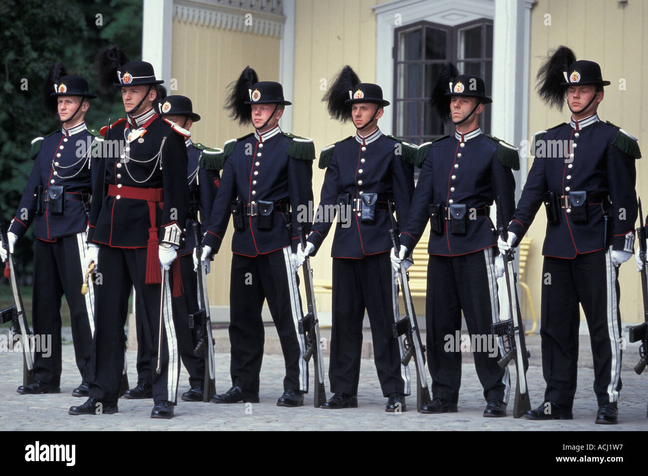 Europe Norway Changing of the Royal Palace guard ceremony in front of ...