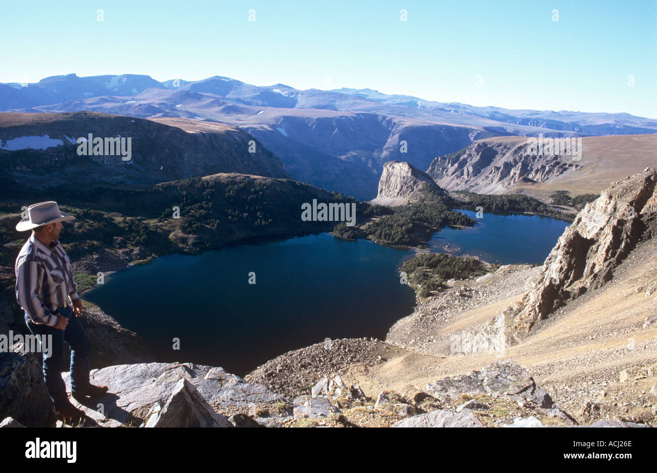 Twin Lakes Beartooth wilderness Montana United States Stock Photo - Alamy