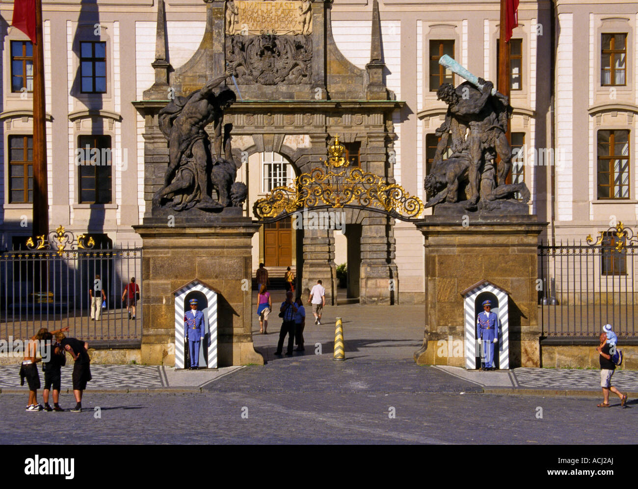 Main Gate at Prague Castle in Prague Czech Republic Stock Photo - Alamy