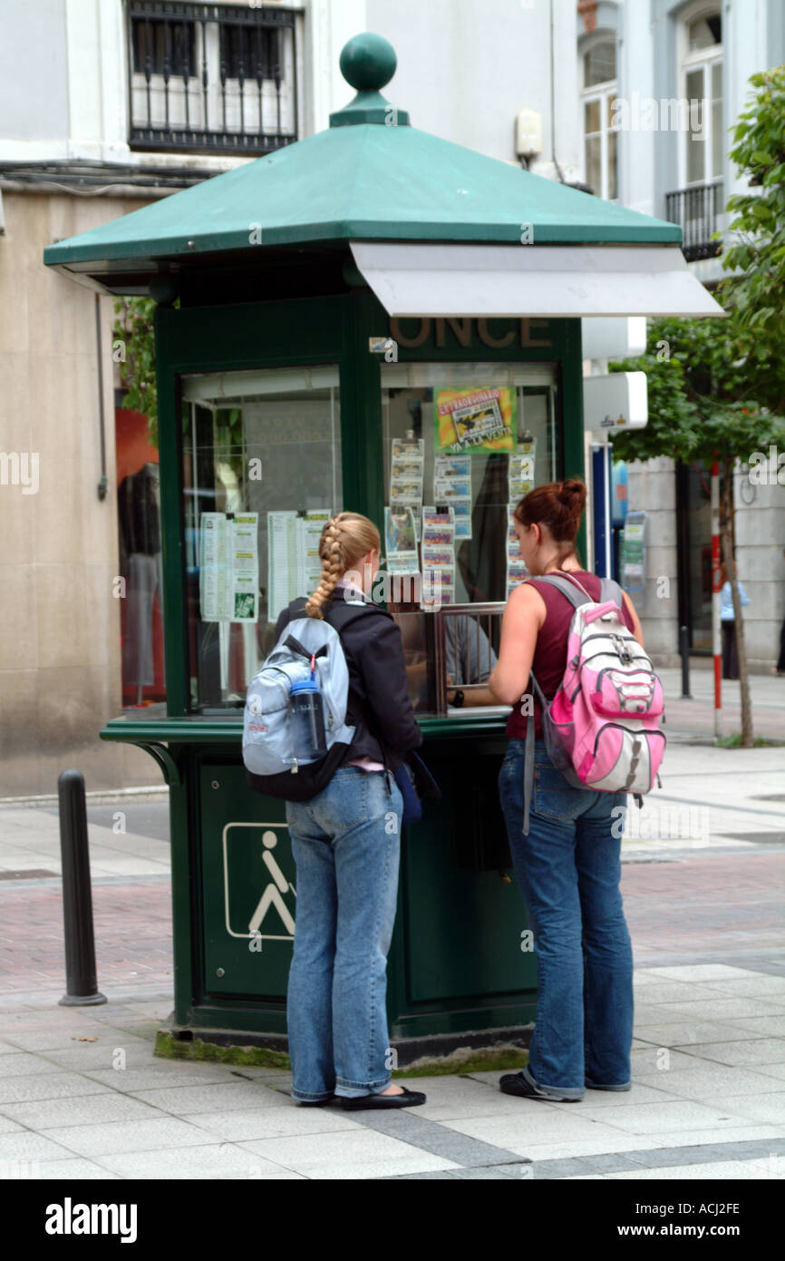 ONCE lottery ticket booth in Santander Northern Spain Stock Photo - Alamy