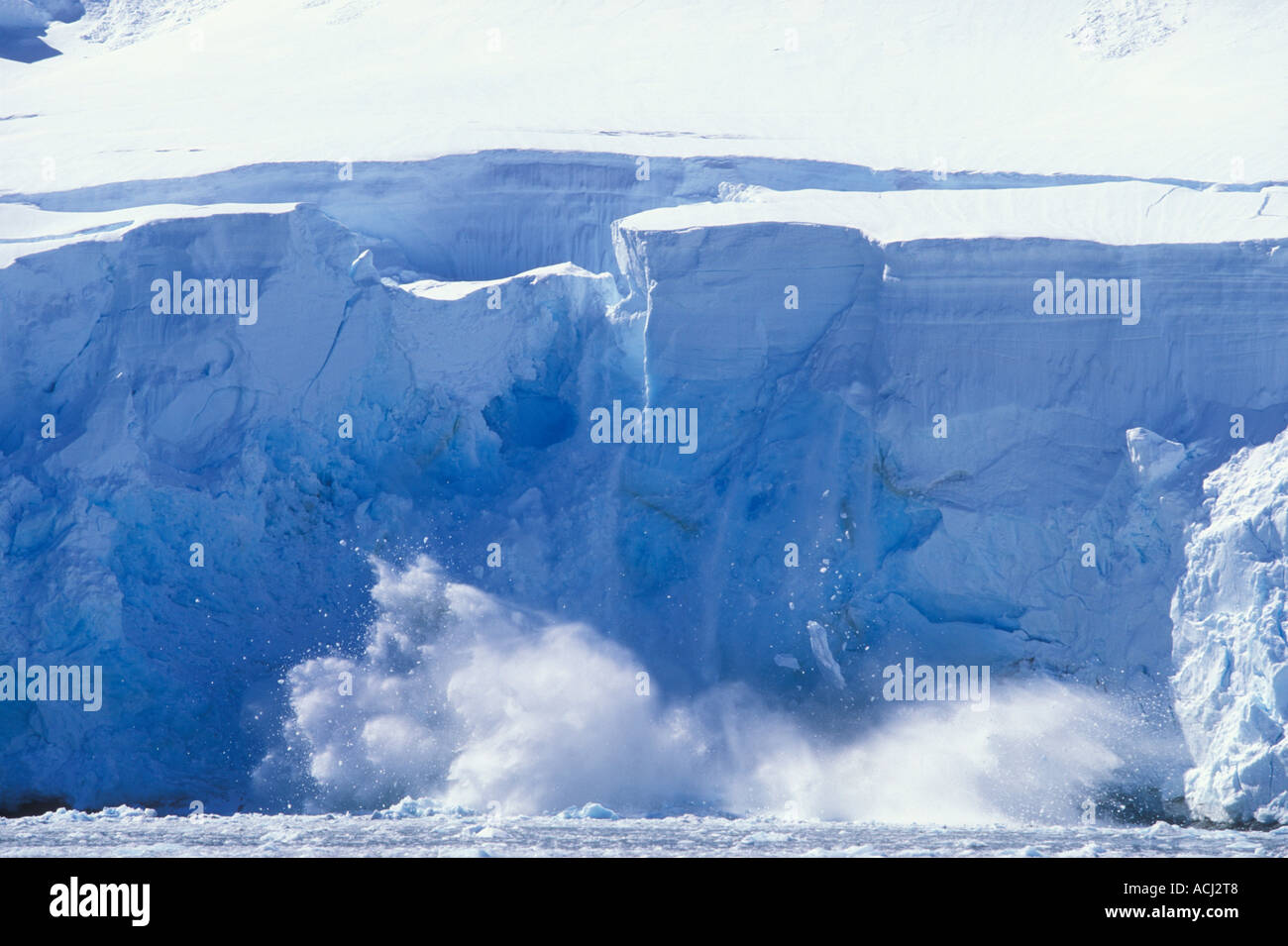 Antarctica Paradise Bay Massive wave forms as icebergs calve from ...