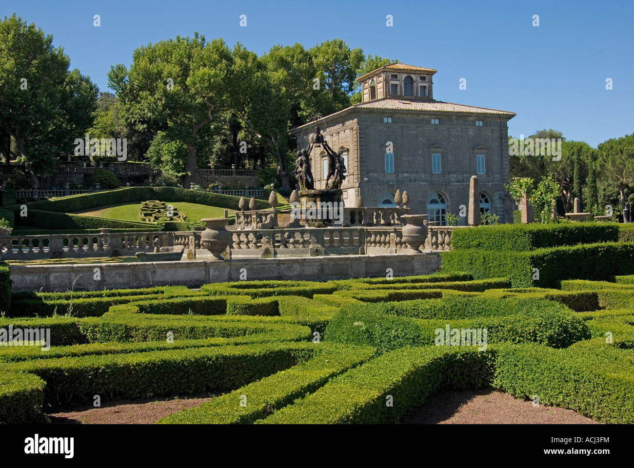 Bagnaia, Lazio, Italy. Villa Lante. Formal Gardens Stock Photo - Alamy