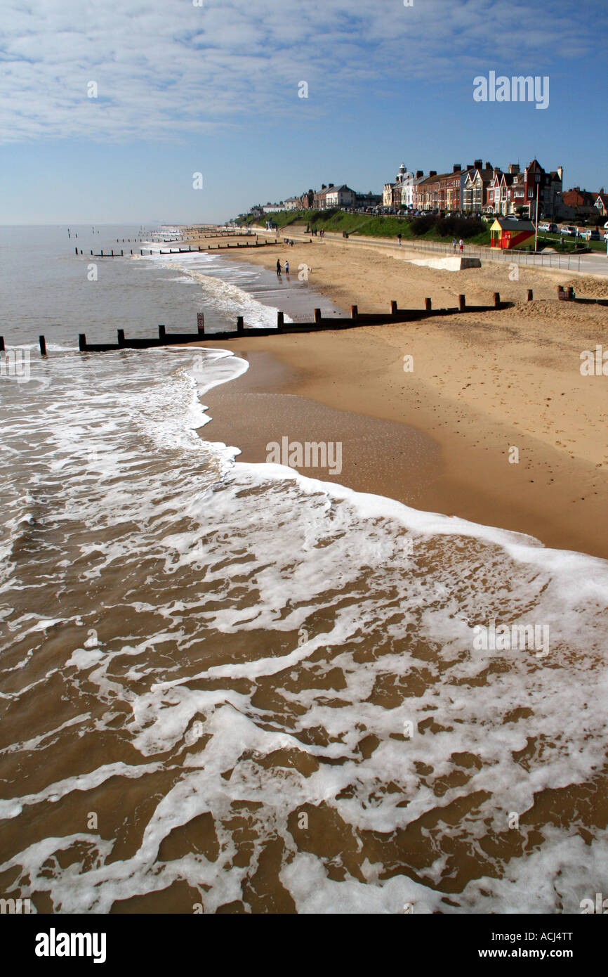 The coastline in summer at Southwold Suffolk East Anglia UK Stock Photo ...