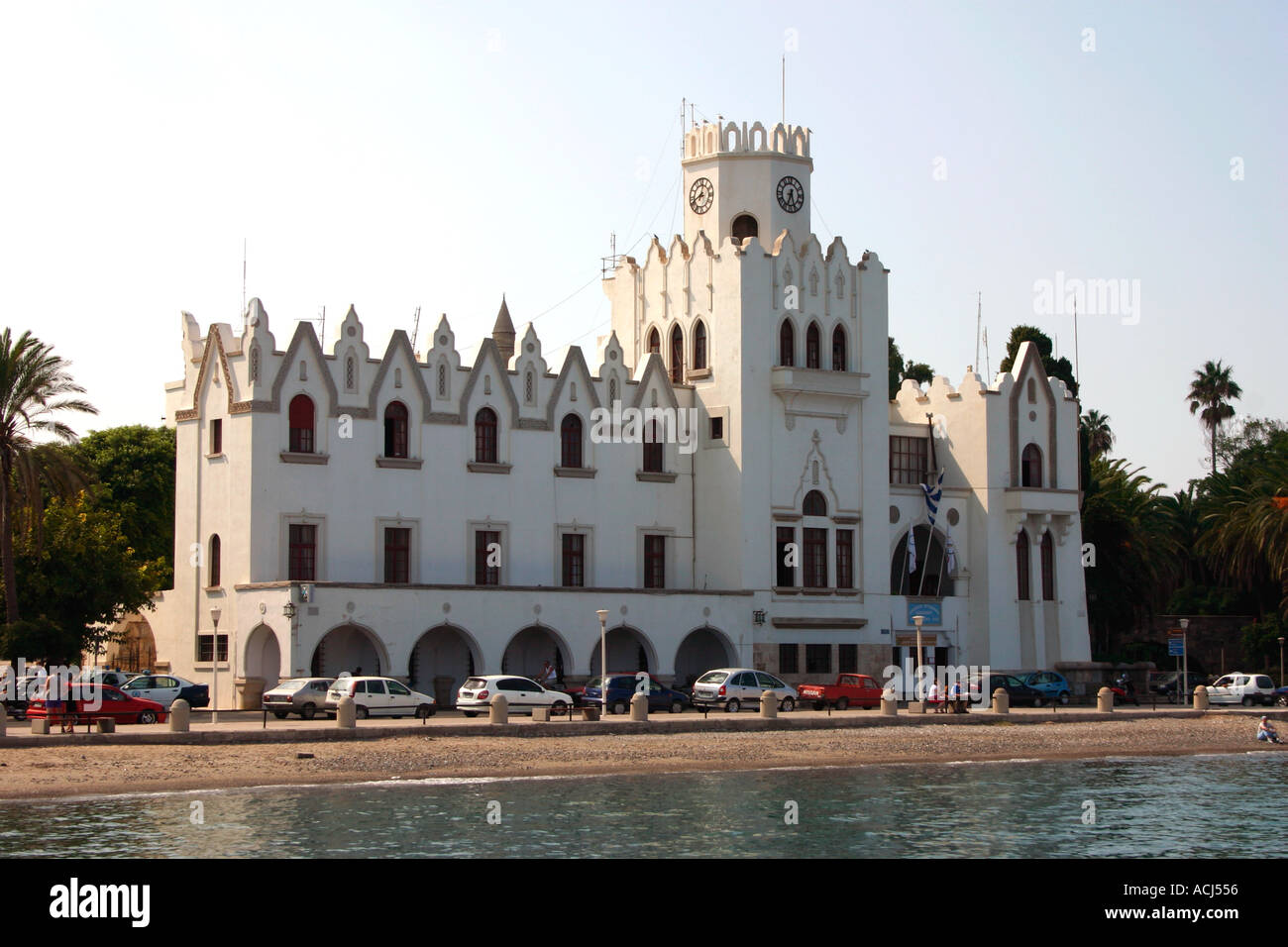 Kos town Police Headquarters on the Greek Island of Kos in the Aegean ...