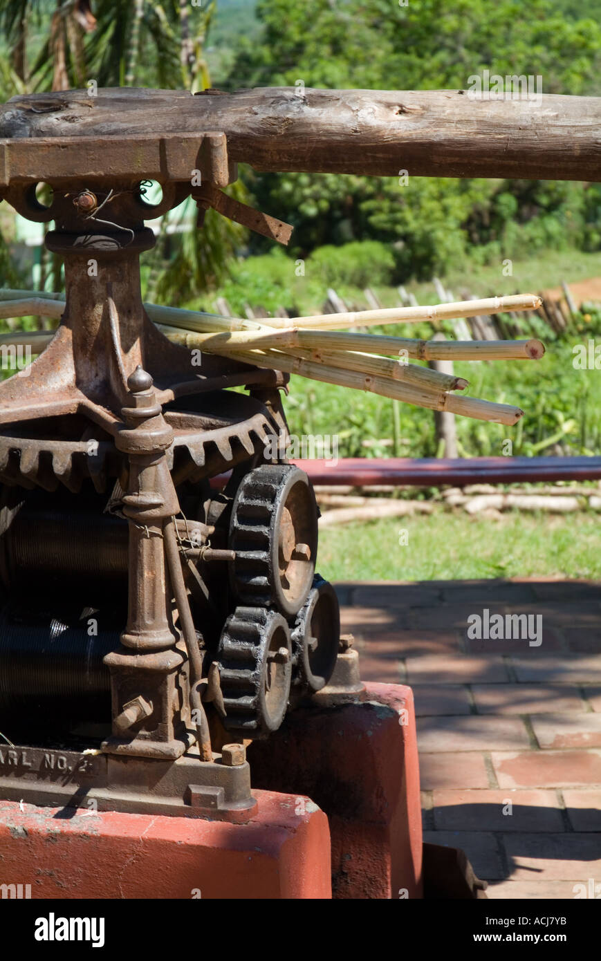 Machinery from an old mill on the former colonial sugar plantation ...
