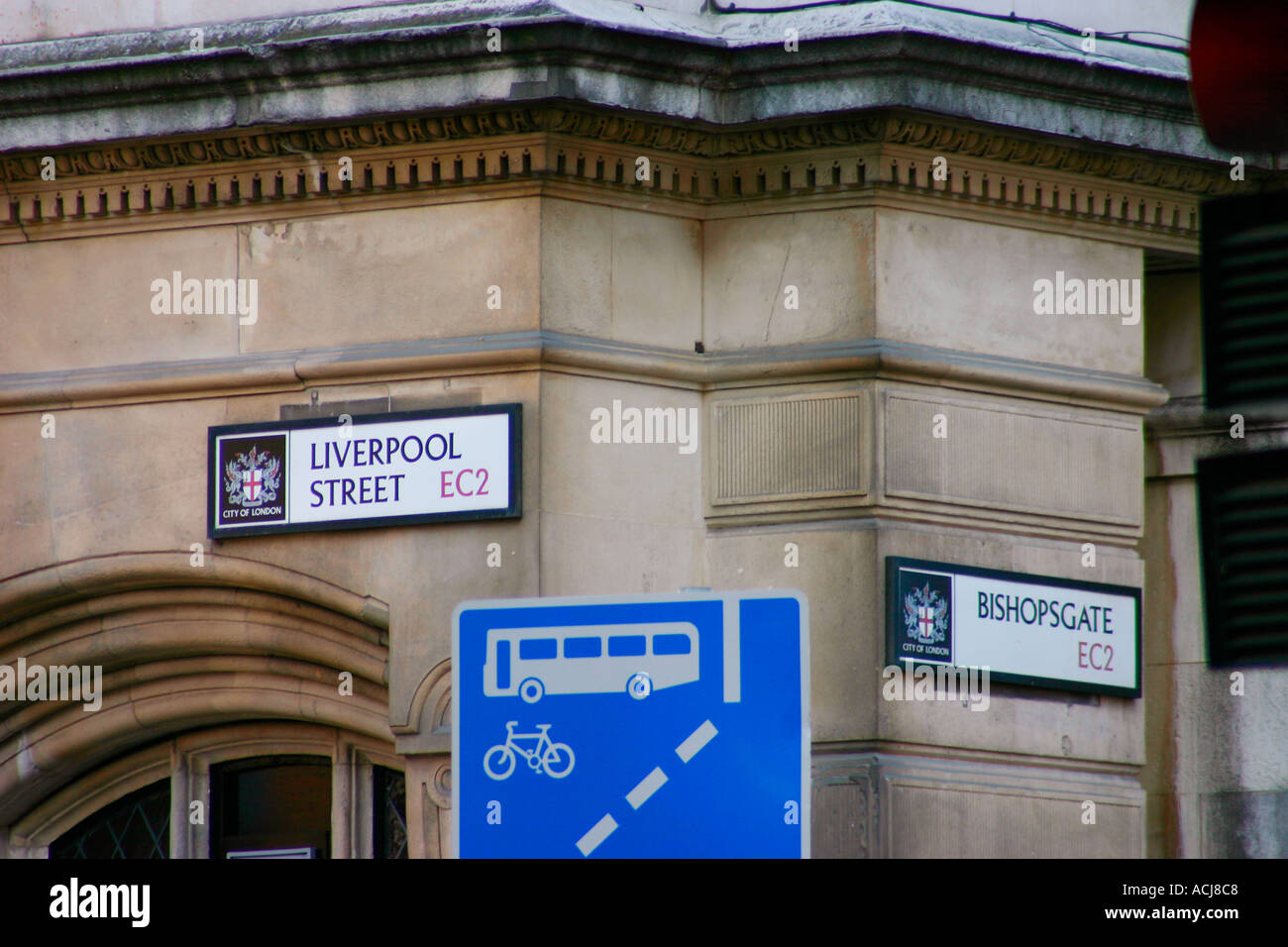 Liverpool Street sign London England Stock Photo - Alamy