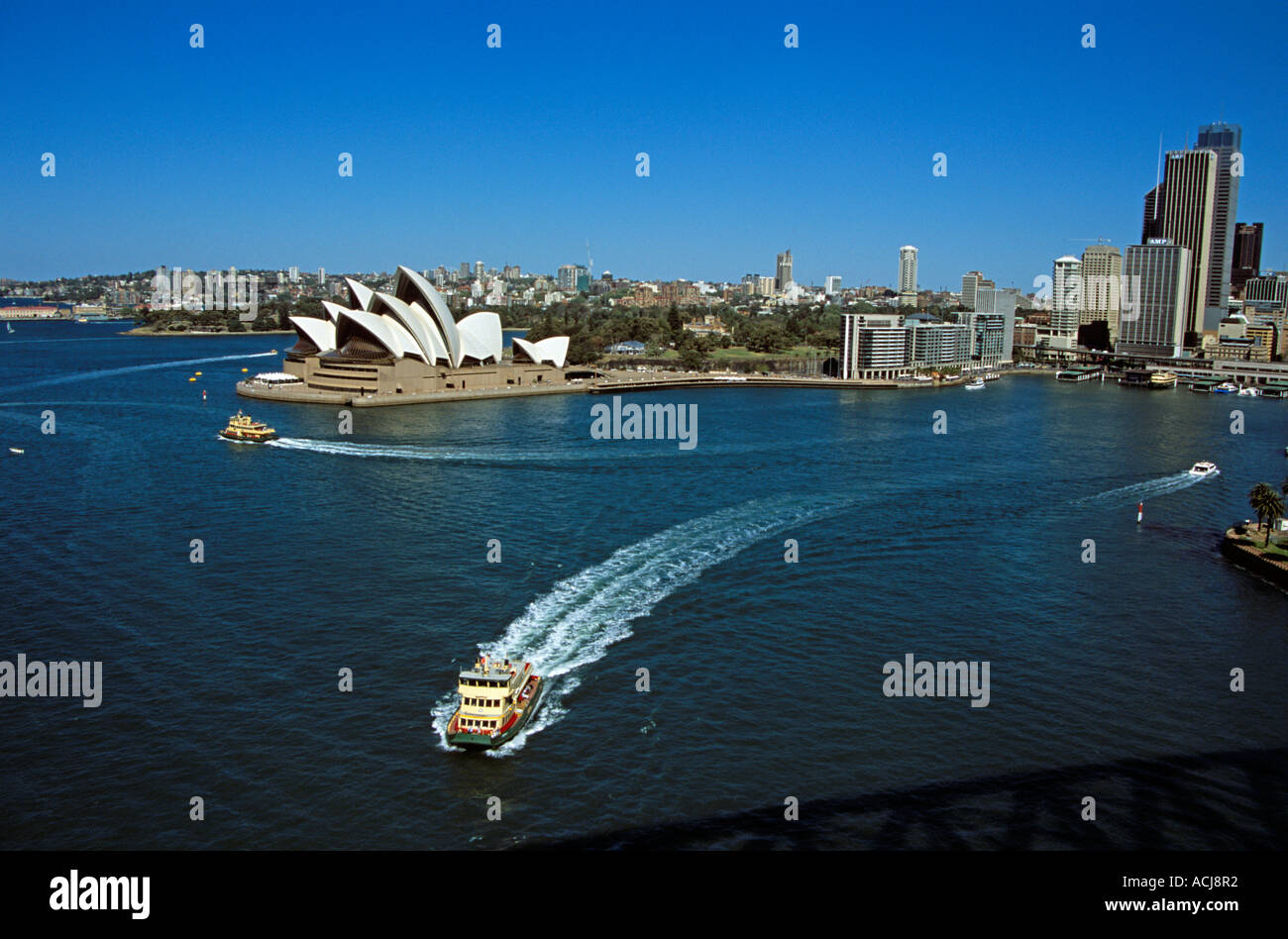 Sydney Opera House from Sydney Harbour Bridge, Bennelong Point, Sydney ...