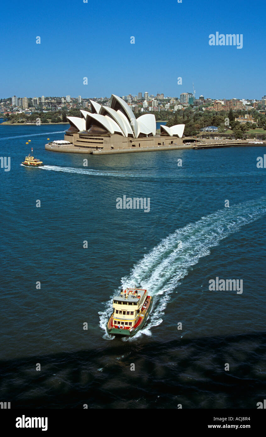 Sydney Opera House from Sydney Harbour Bridge, Bennelong Point, Sydney ...