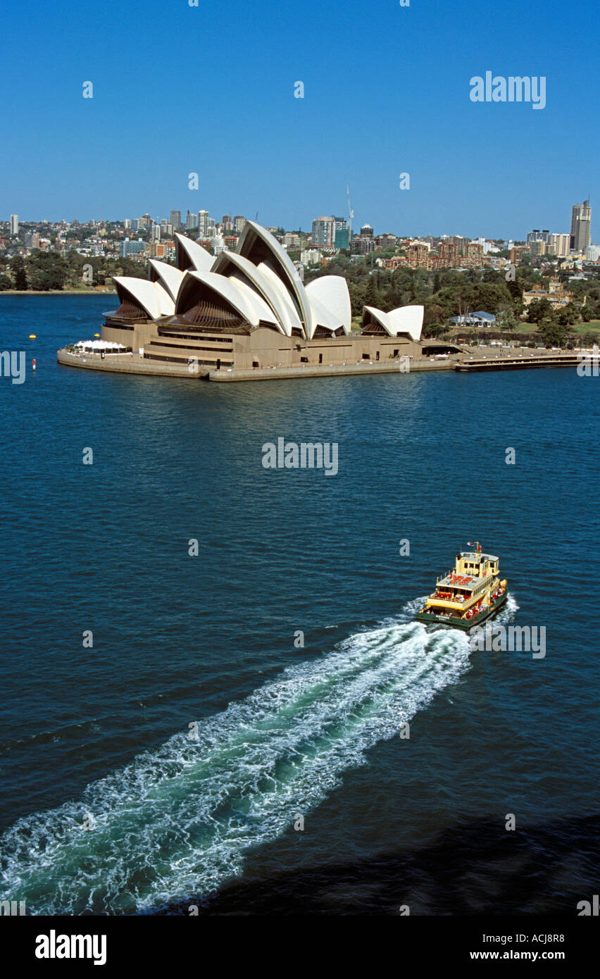 Sydney Opera House from Sydney Harbour Bridge, Bennelong Point, Sydney ...