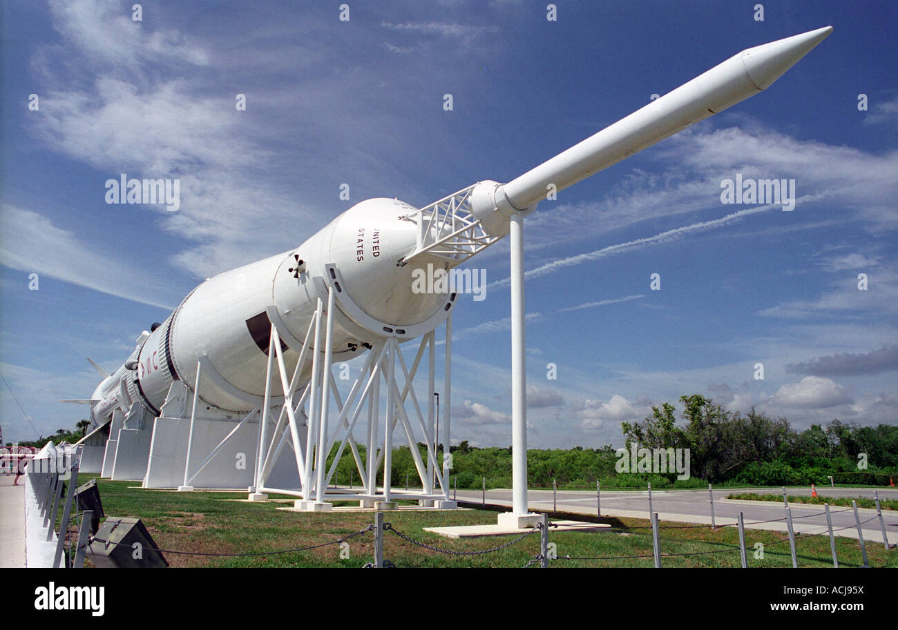 Rockets and other space hardware in the rocket garden of the Kennedy ...